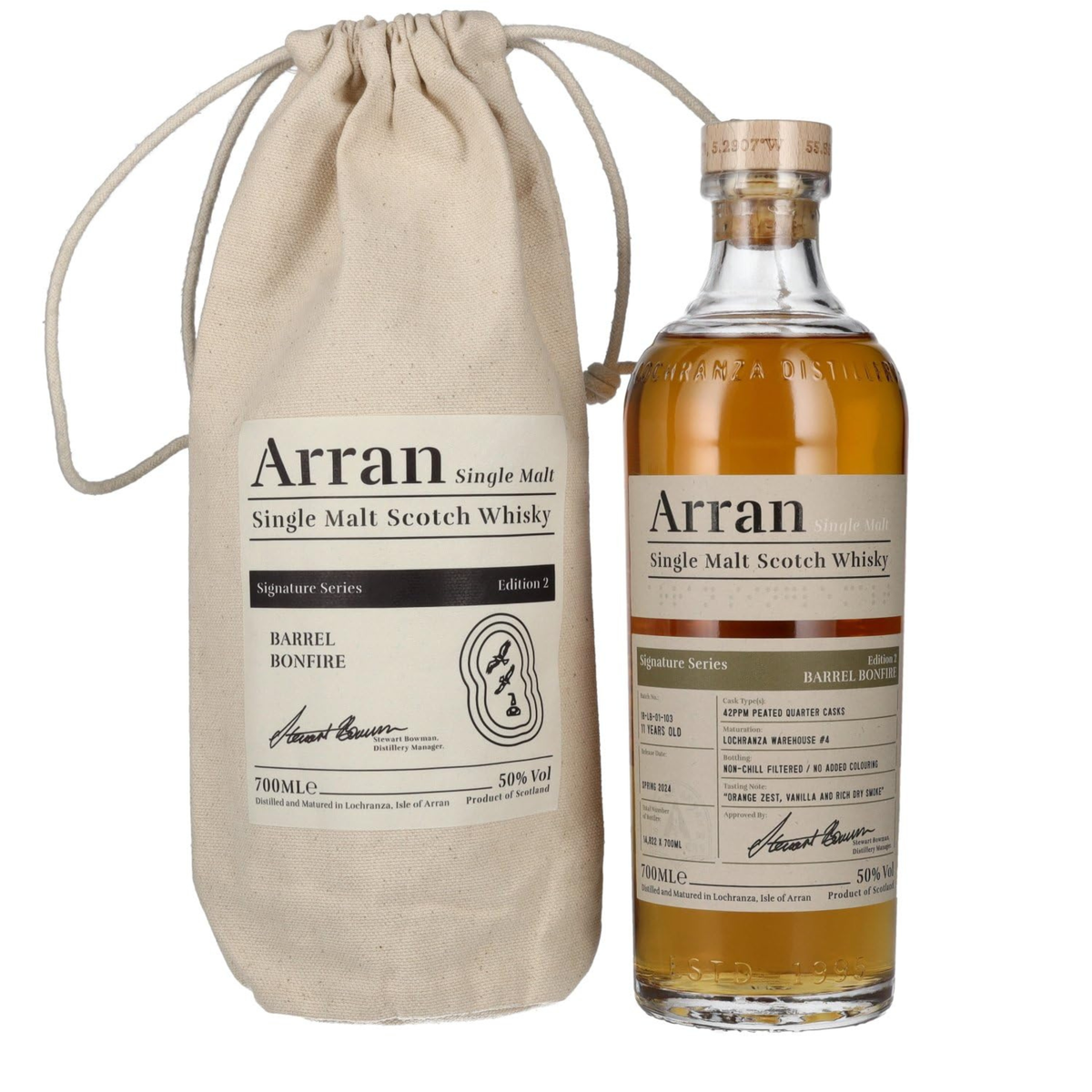 Arran Signature Series – Edition 2 ‘Barrel Bonfire’ Single Malt 50% ABV ...