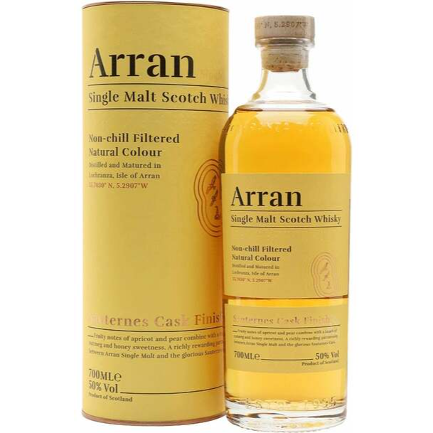 Arran Sauternes Cask Finish New Bottling Single Malt 50% ABV 700ml — Asher.sg