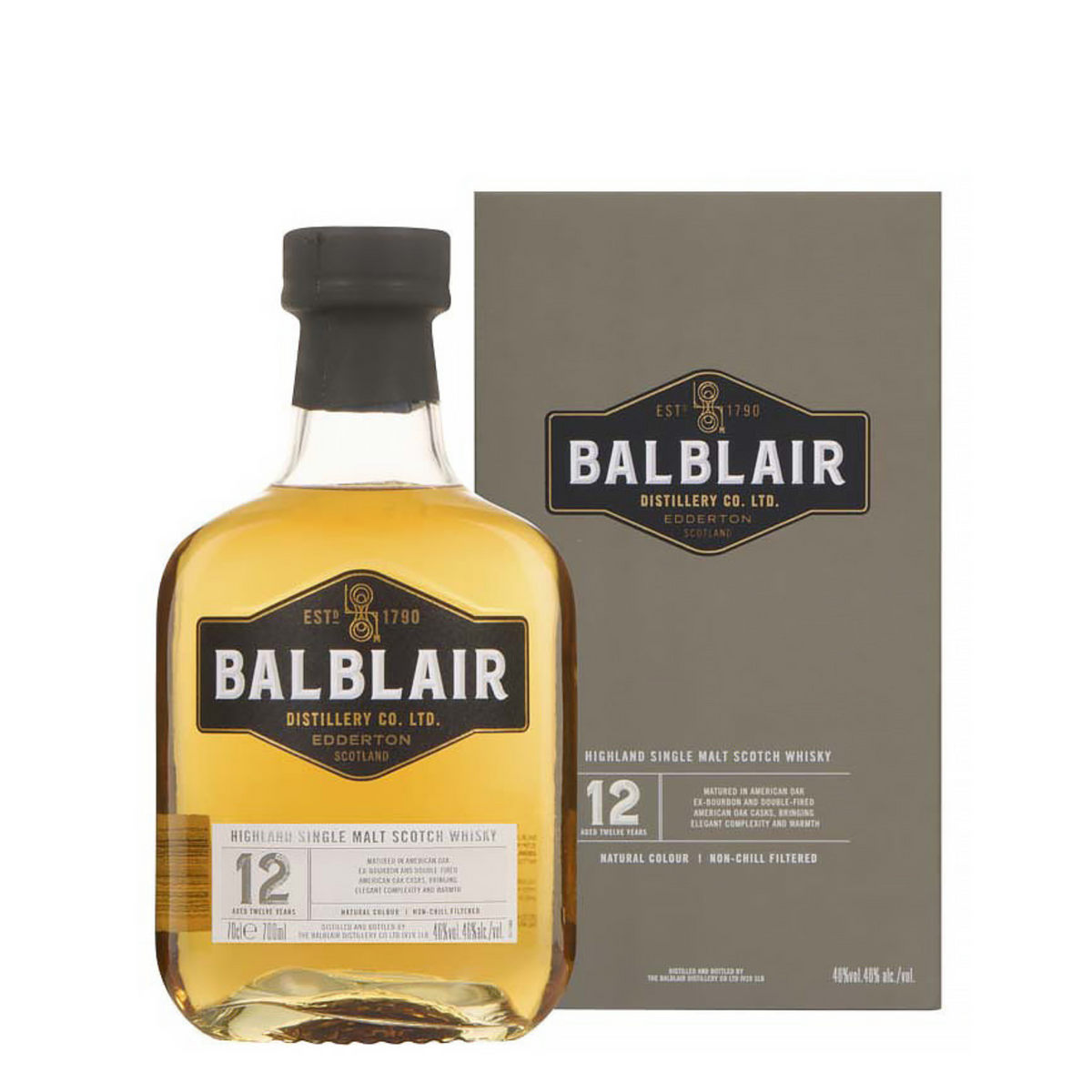 BALBLAIR 12 Years Old 700ml With Gift Box — Asher.sg