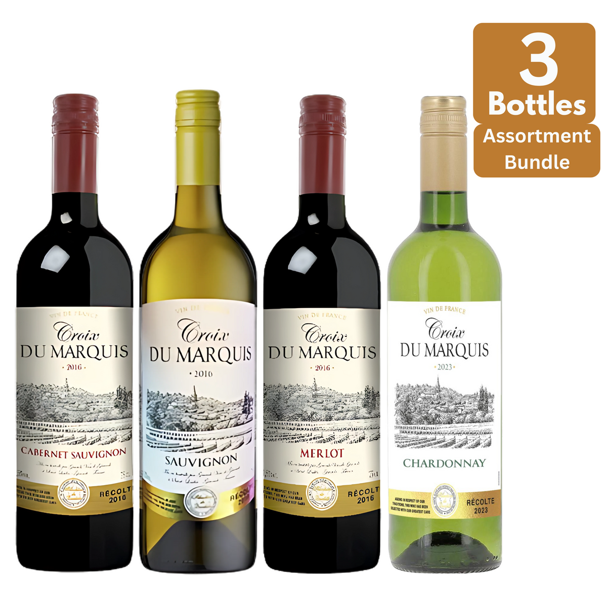 De Luze Croix Du Marquis 750ml Assortment Bundle | 3 Bottles — Asher.sg