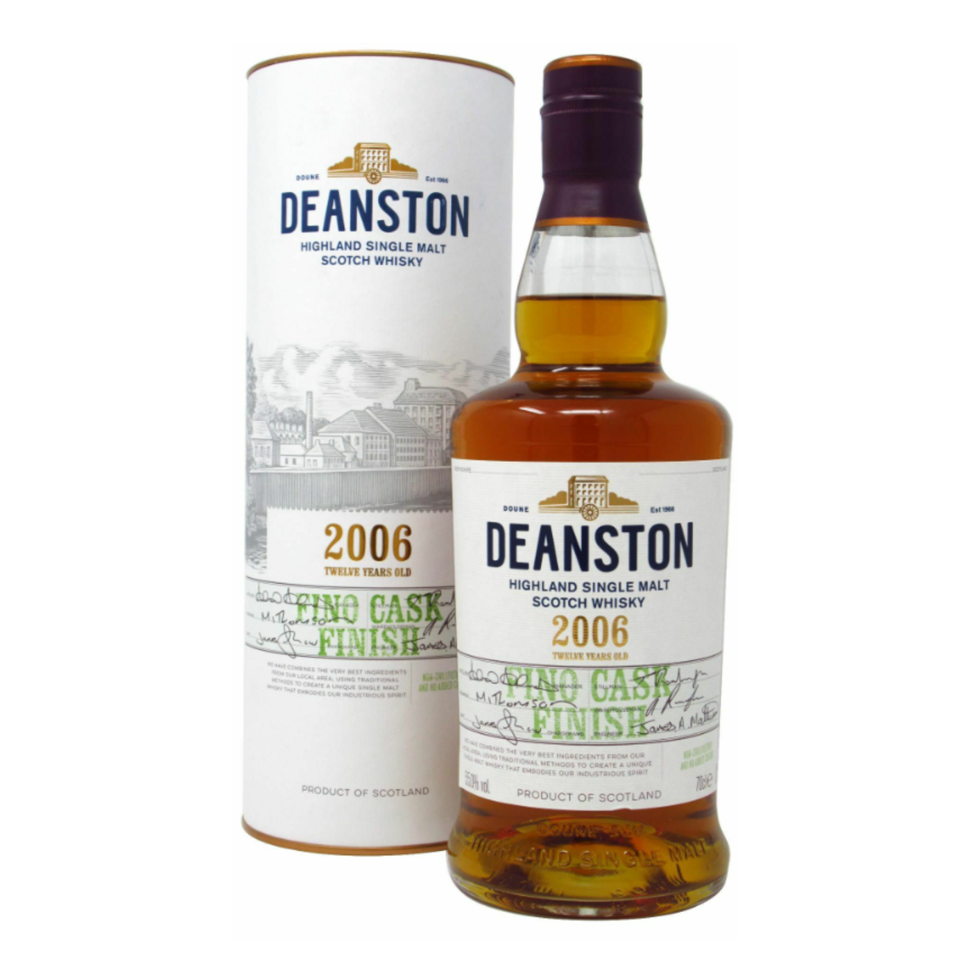 Deanston 12 Years 2006 Fino Cask Finish Single Malt 55% ABV 700ml ...