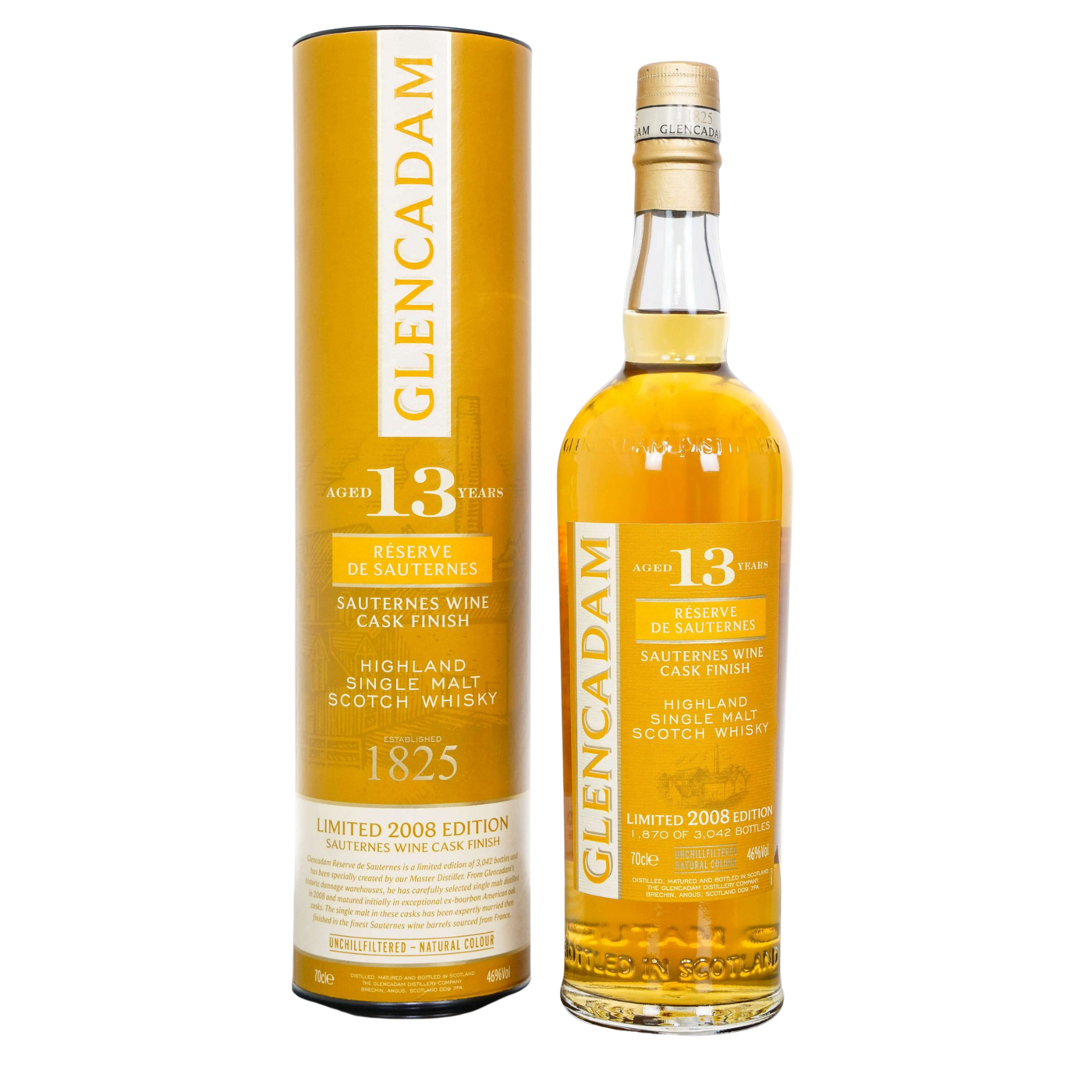 Glencadam 13 Years Sauternes Cask Finish Single Malt 46% ABV 700ml ...