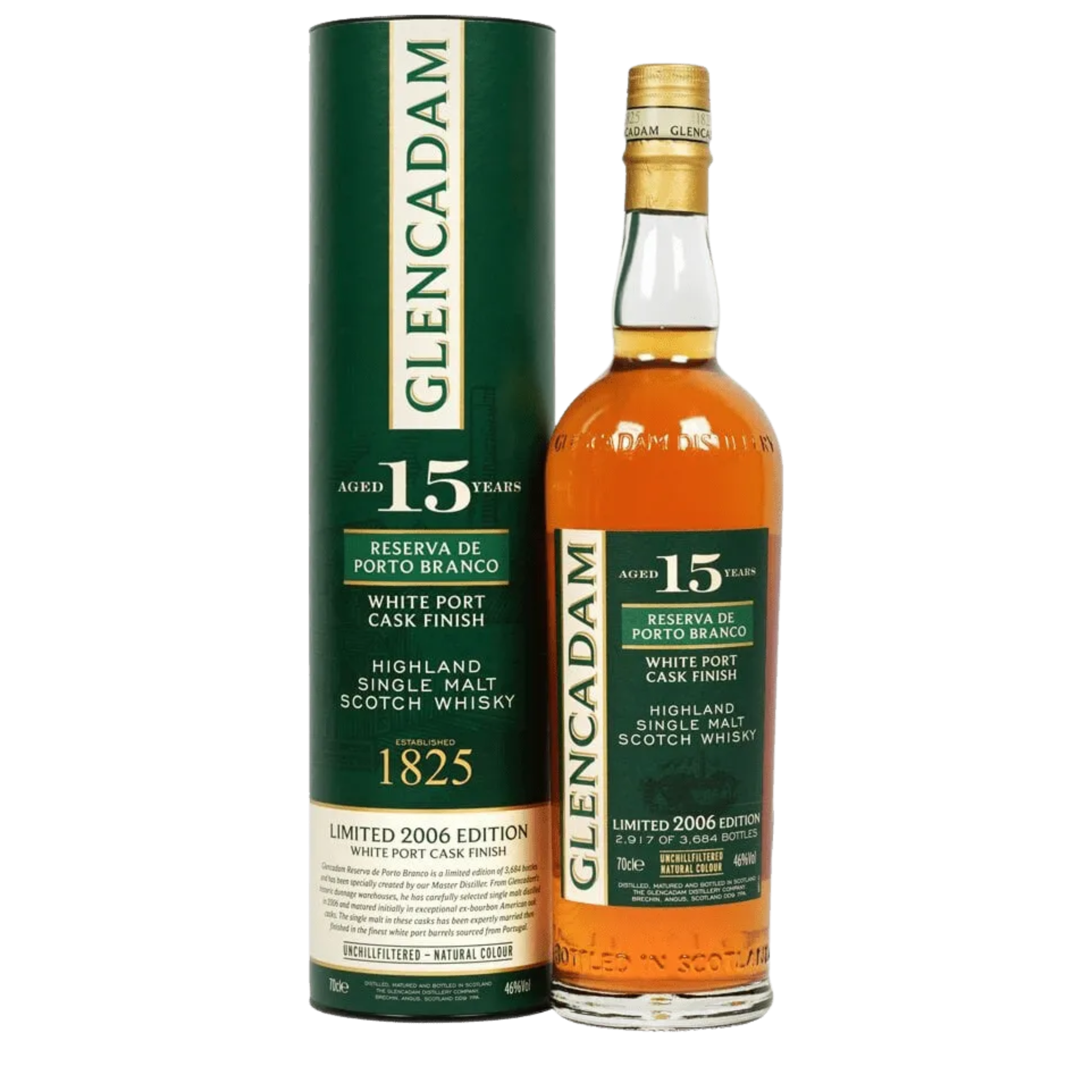 Glencadam 15 Years White Port Cask Finish Single Malt 46% ABV 700ml ...