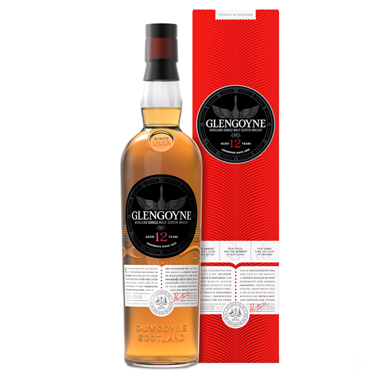 Glengoyne 12 Years 43% 700ml Single Malt Whisky — Asher.sg