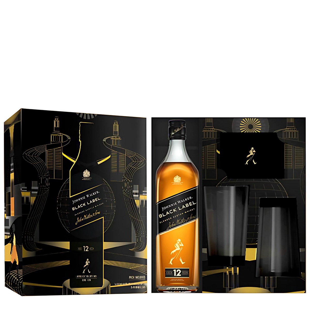 Johnnie Walker Black Label Limited Edition Gift Set With Highball Glas — Asher.sg