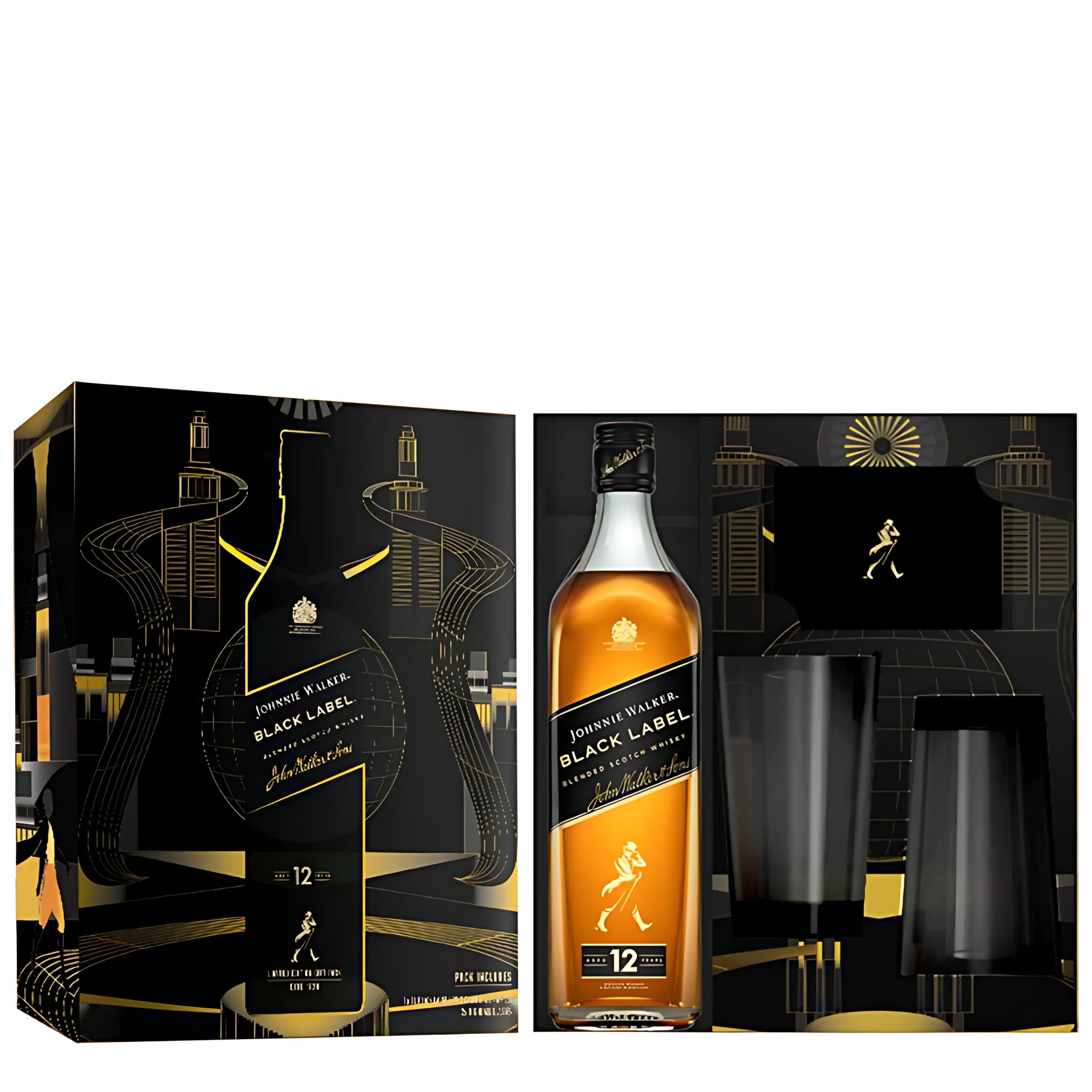 Johnnie Walker Black Label Limited Edition Gift Set With Highball Glas ...
