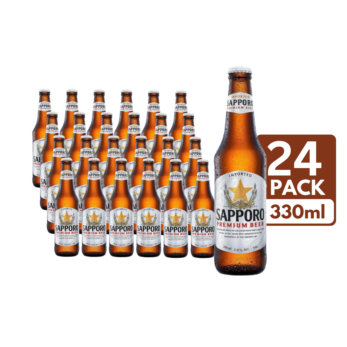 Sapporo Beer Bottles (24 x 330ml) — Asher.sg