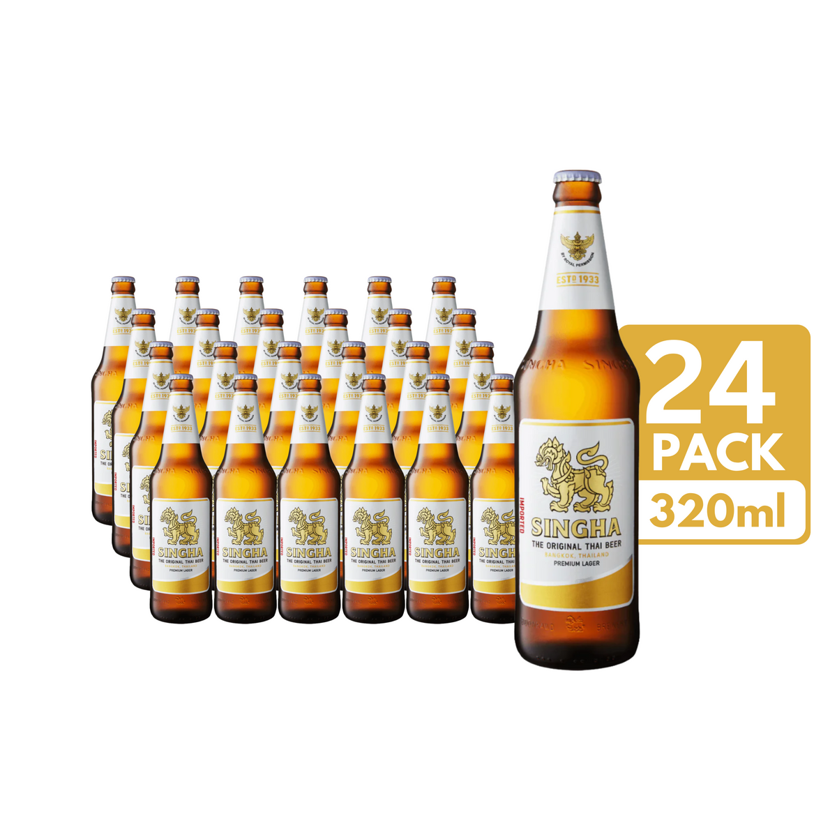 Singha Beer Bottles (24 x 320ml) — Asher.sg