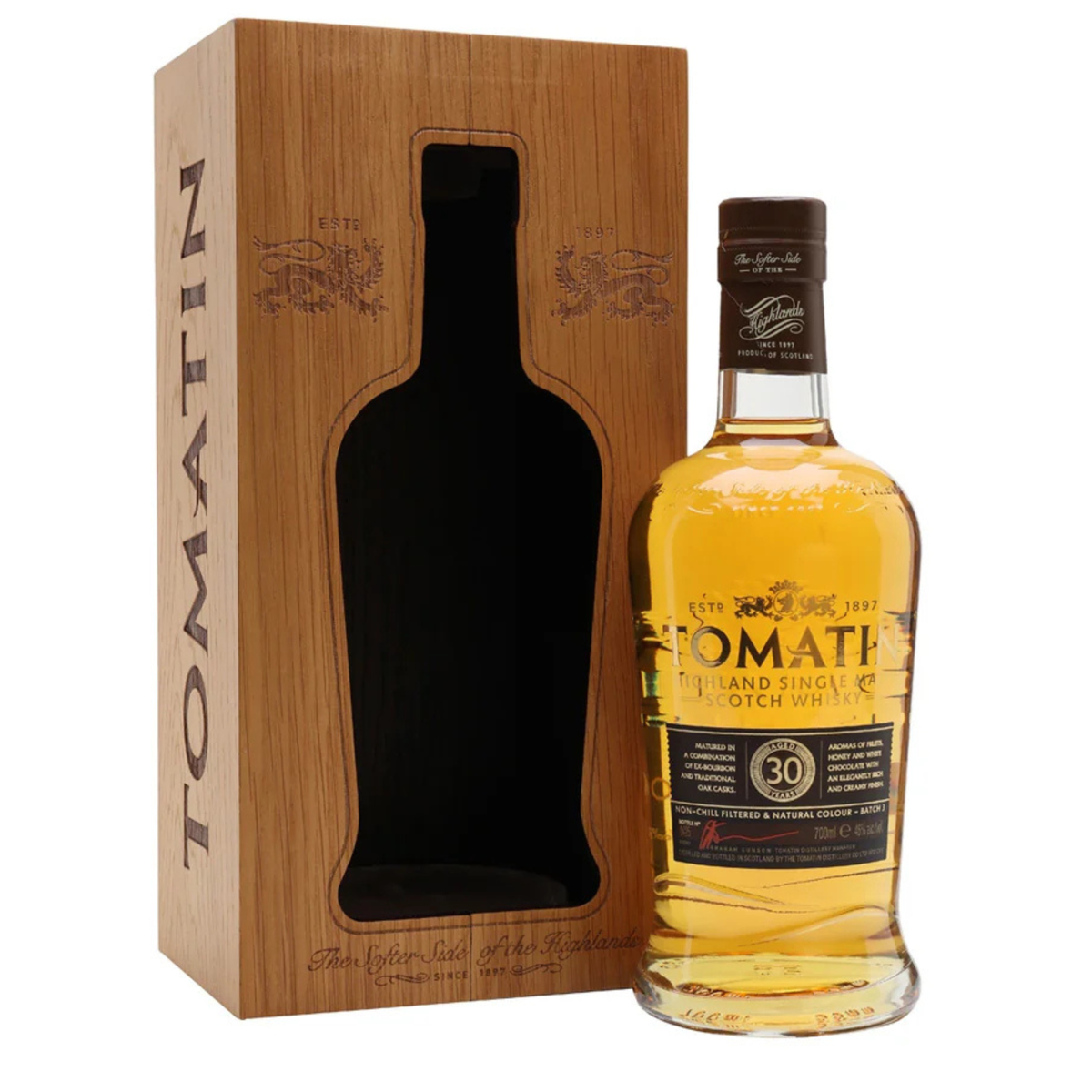 Tomatin 30 Years Ex-Bourbon & Traditional Oak Cask Single Malt Whisky ...